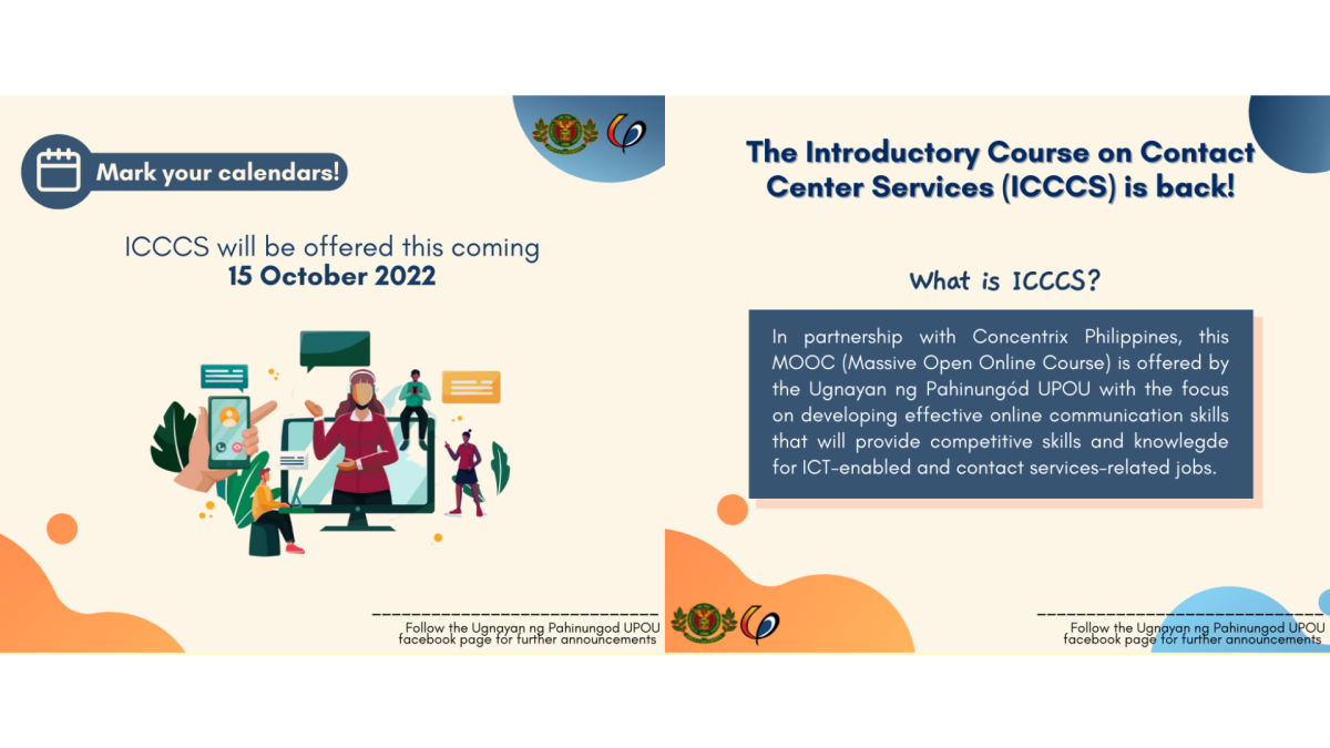 ICCS 2022 – Ugnayan ng Pahinungód UPOU